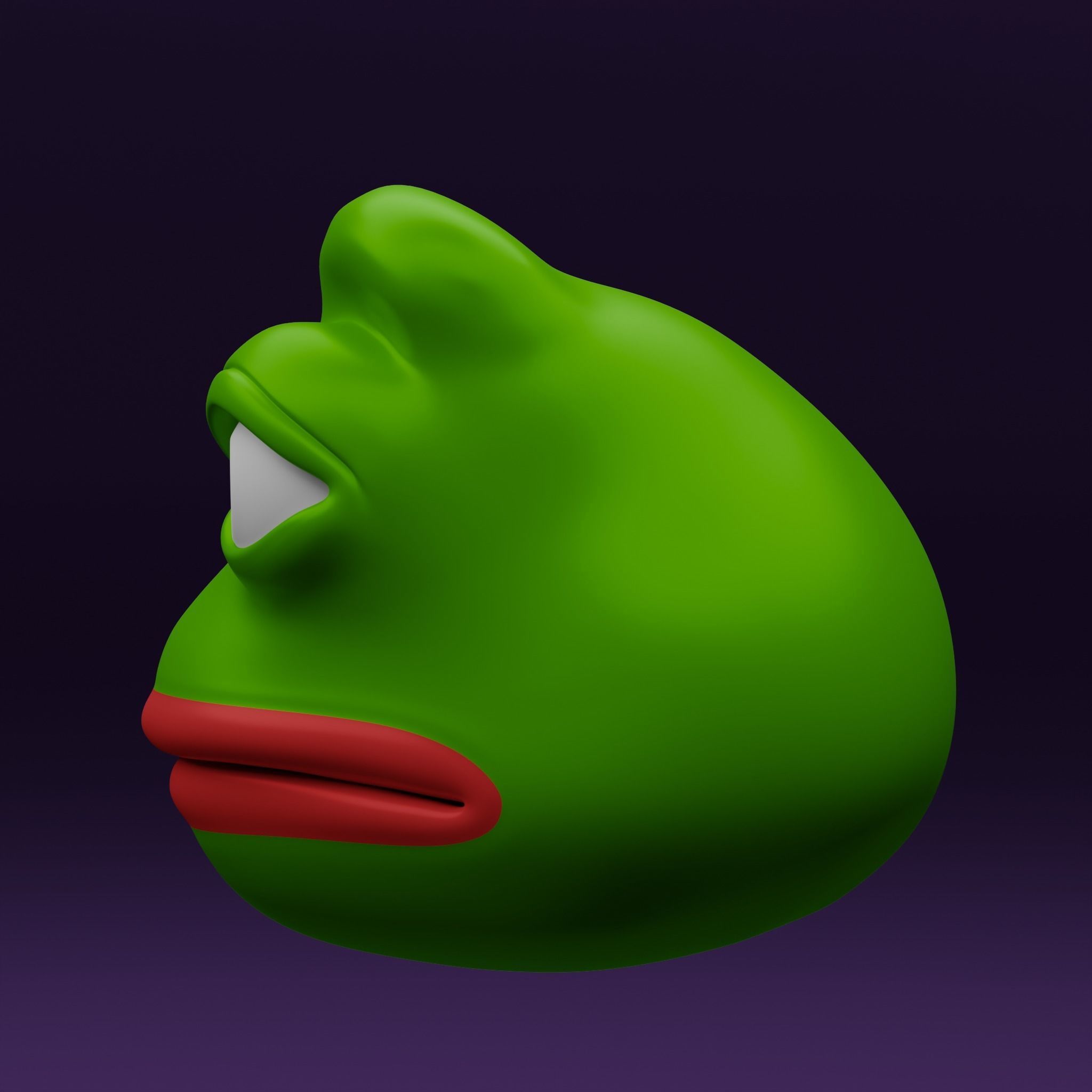 3D model Pepe the Frog - Shocked Pepe Expression Head Model VR / AR ...