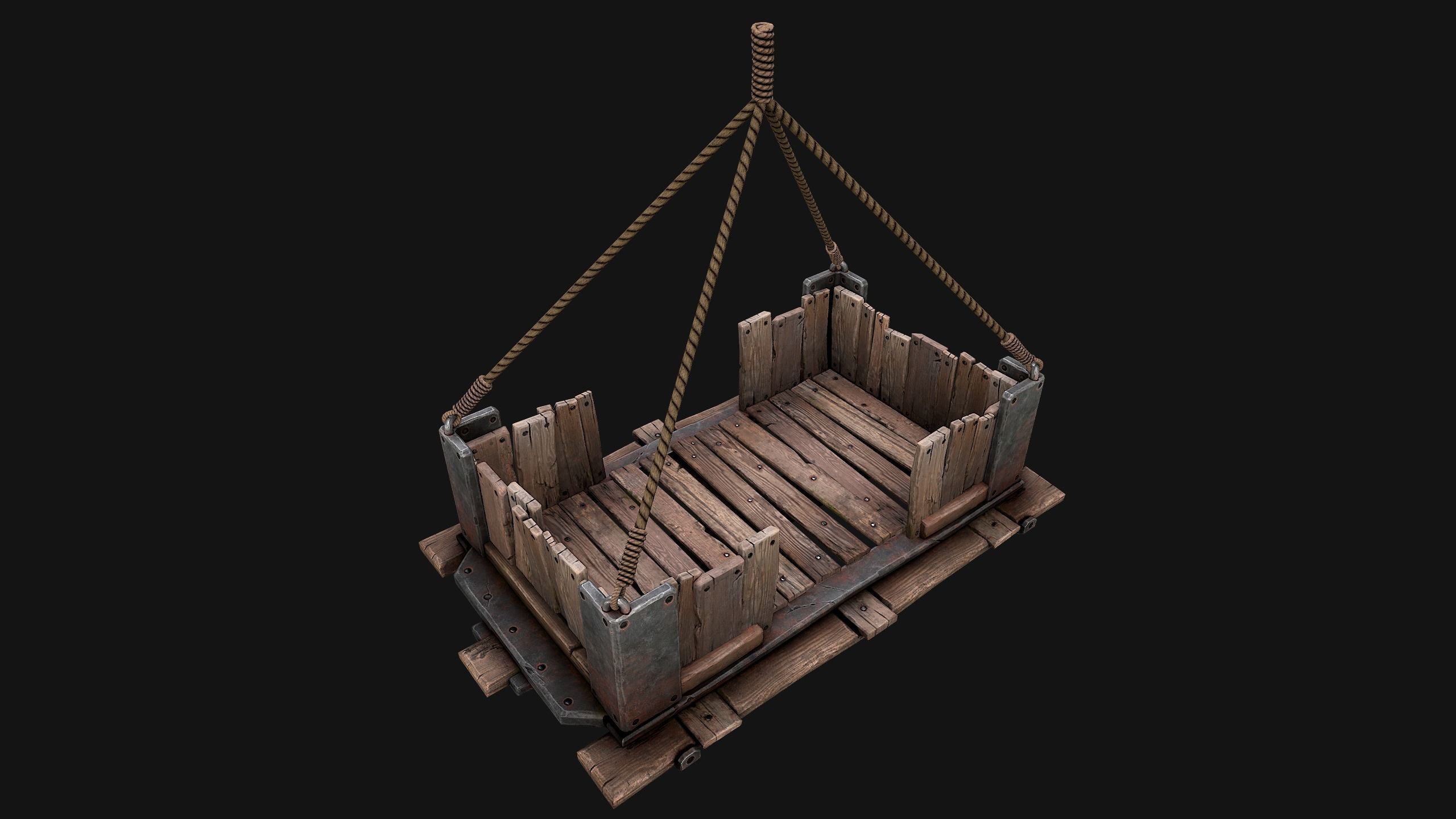 3D model Medieval Lift Elevator VR / AR / low-poly | CGTrader
