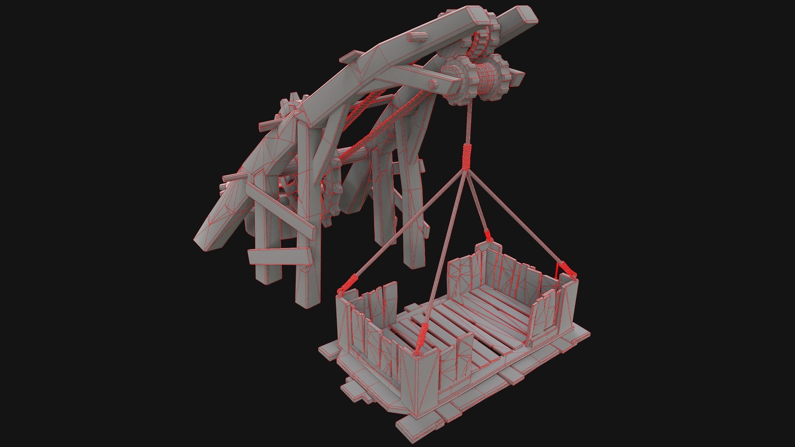 3D model Medieval Lift Elevator VR / AR / low-poly | CGTrader