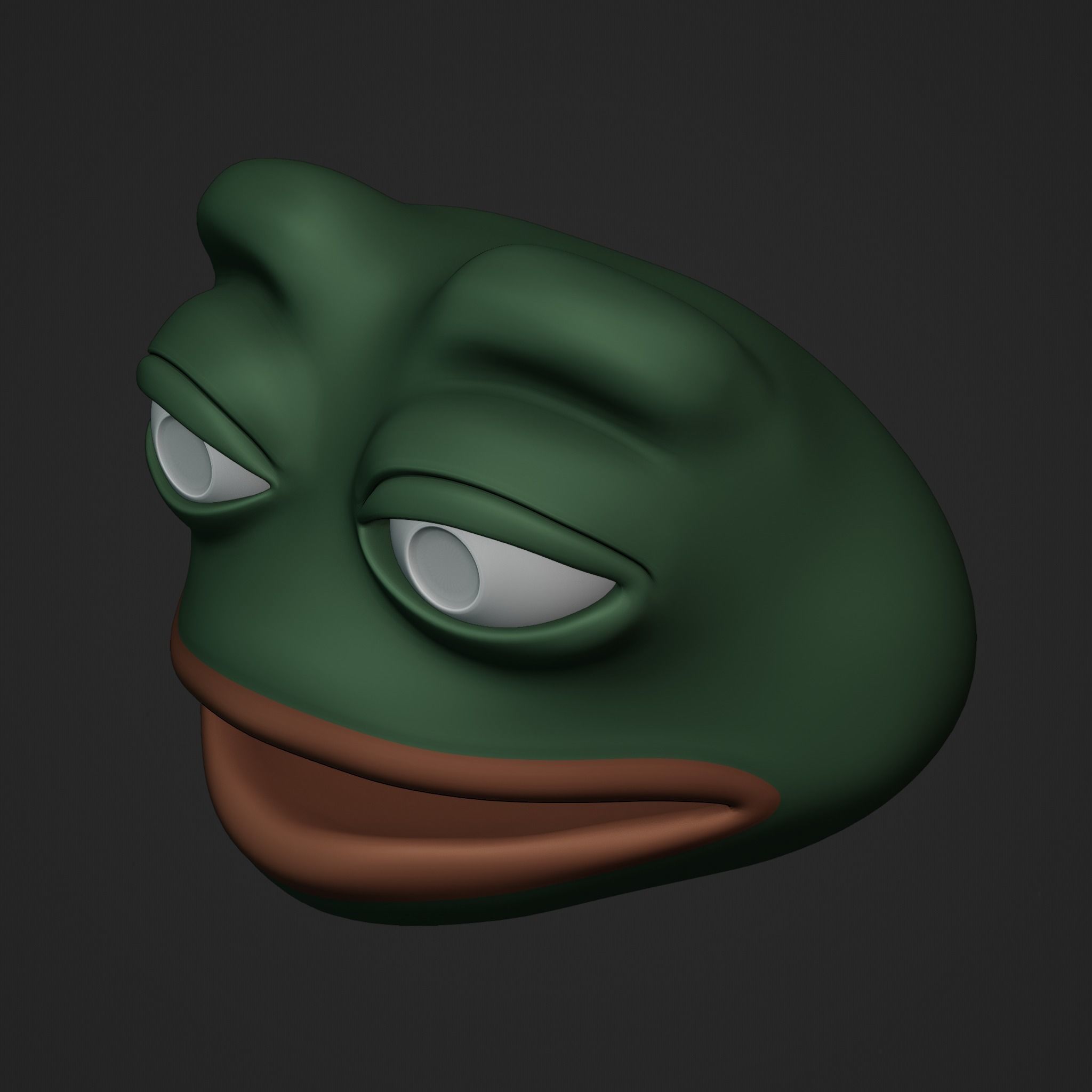 3D model Pepe the Frog - Shocked Pepe Expression V2 Head Model VR / AR ...