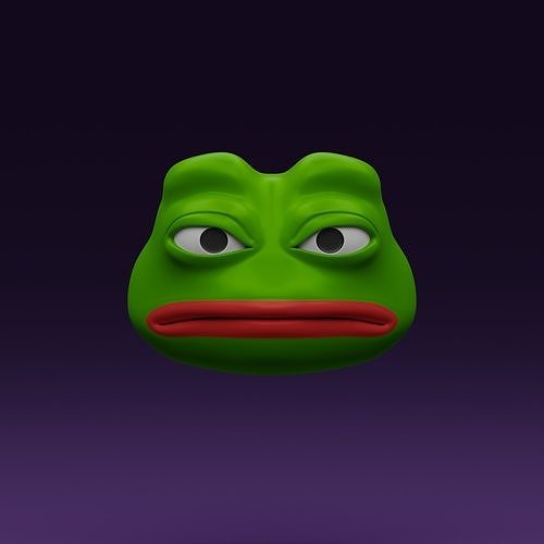 3D model Pepe the Frog - Angry Pepe Expression Head Model VR / AR / low ...