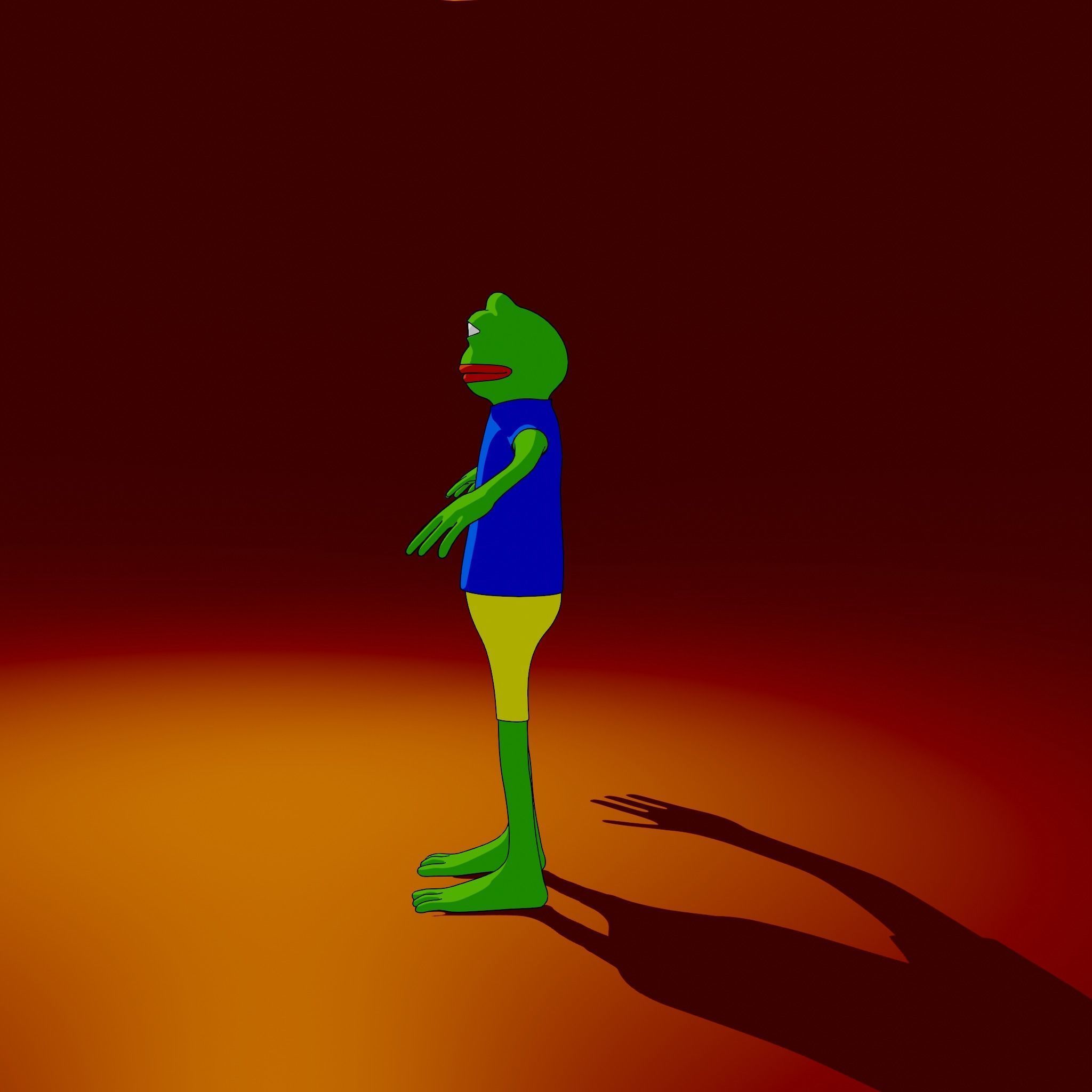 3D model Pepe the Frog LineArt Generator Scene 3D Rigged Character VR ...