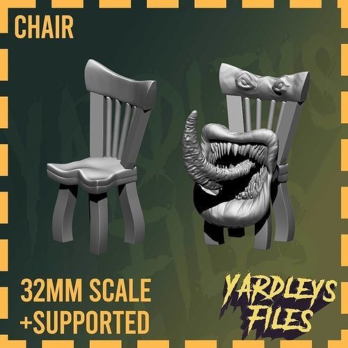 Haunted Seat 32mm Chair DnD Mimic 3D model 3D printable | CGTrader