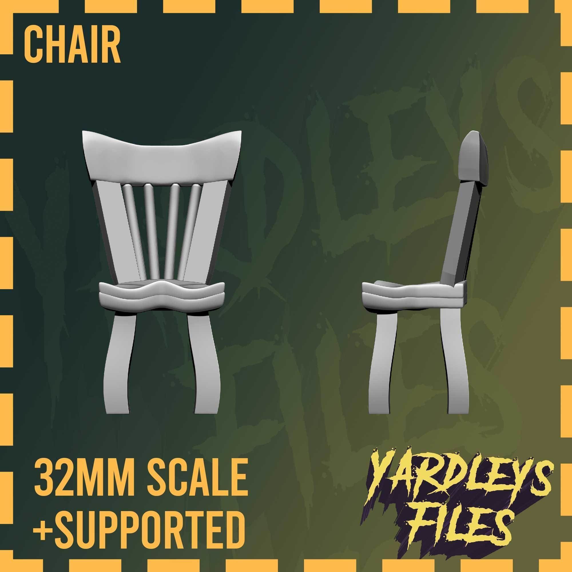 Haunted Seat 32mm Chair DnD Mimic 3D model 3D printable | CGTrader