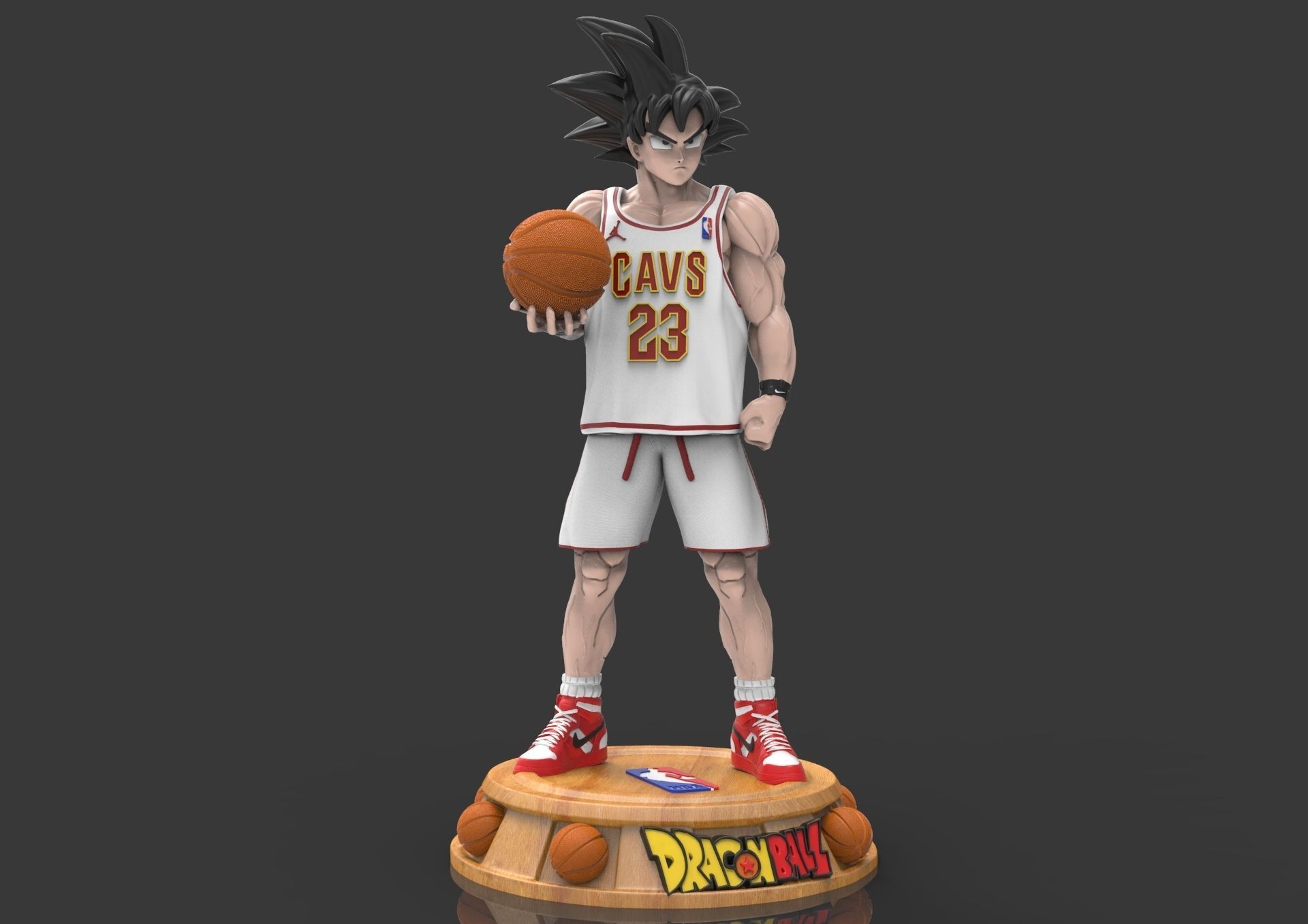 Goku Basketball NBA Cleveland Cavaliers action figure 3D model 3D ...
