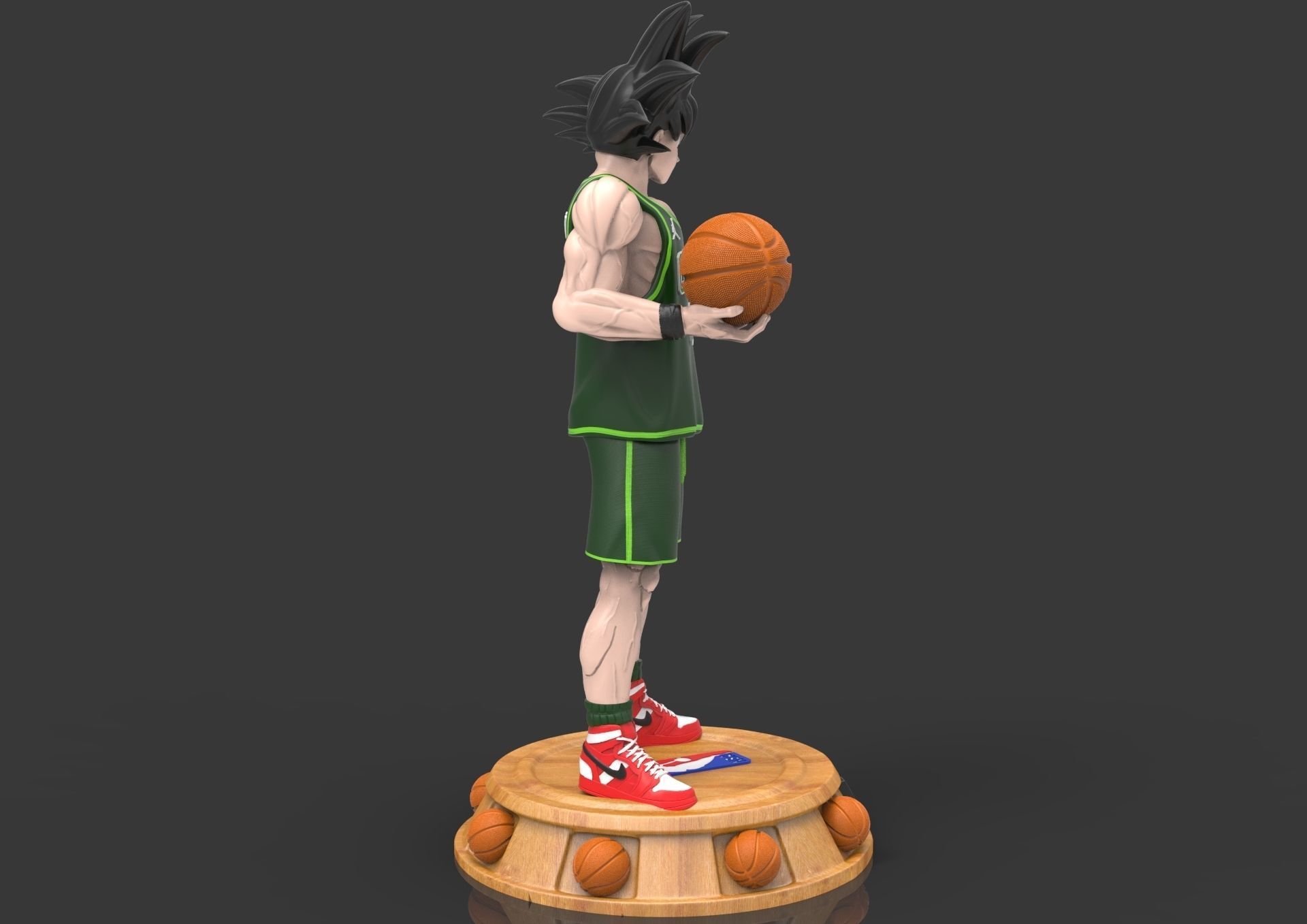 Goku Basketball NBA Boston Celtics action figure Dragon Ball Z 3D model ...