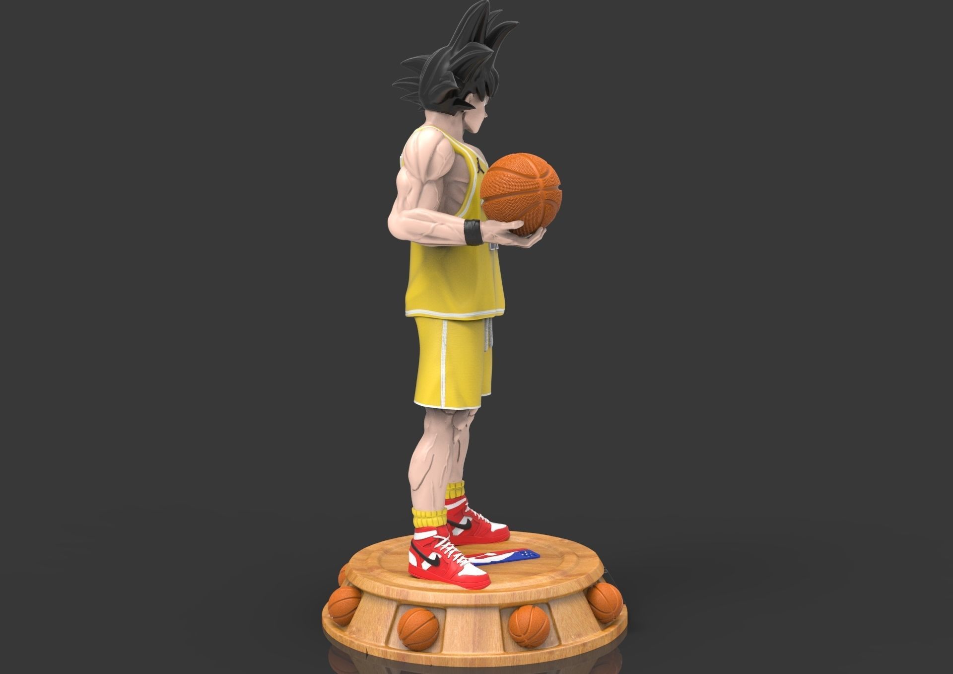 Goku Basketball NBA Los Angeles Lakers action figure 3D model 3D ...