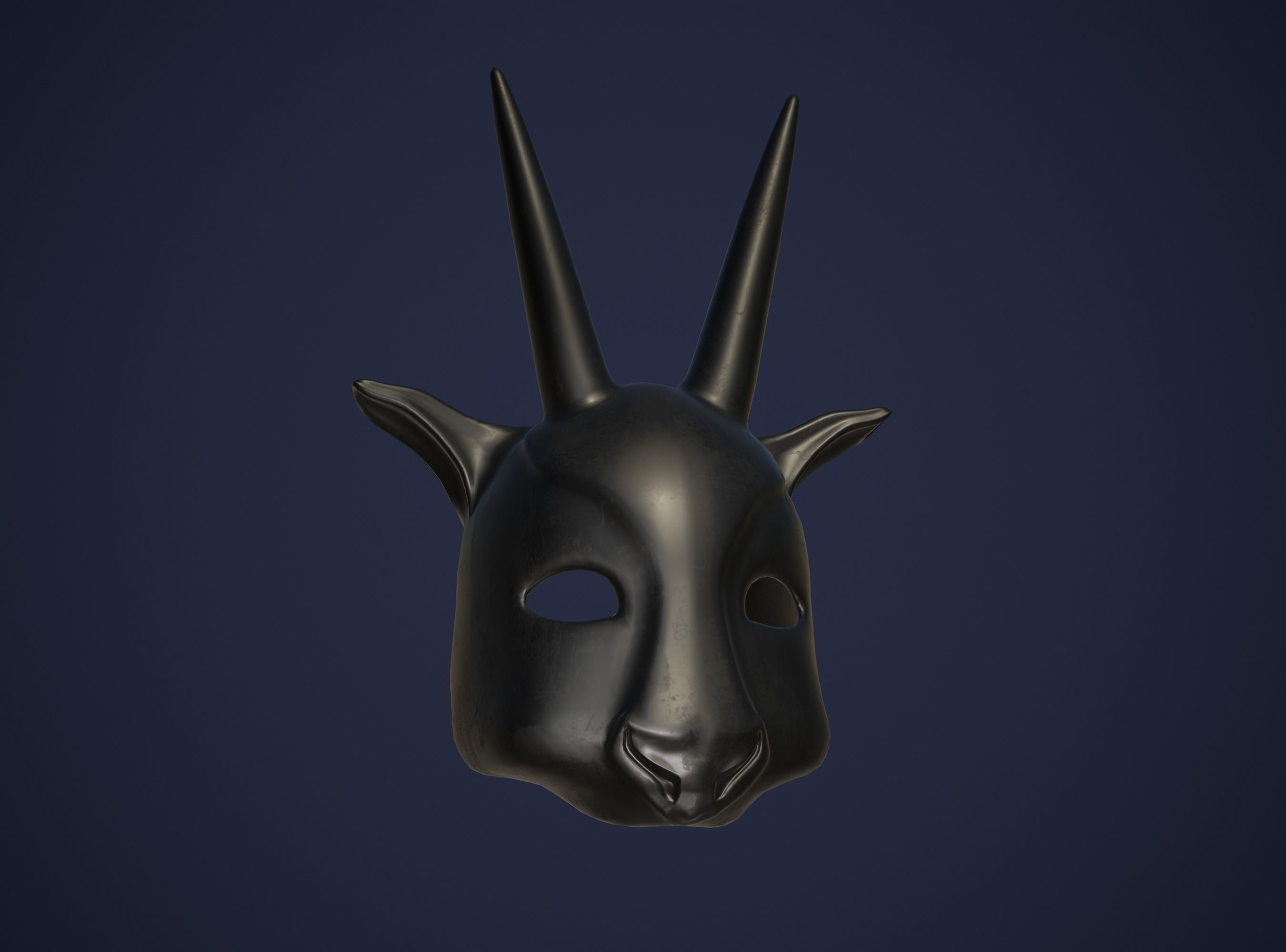 3D model Horned bone mask VR / AR / low-poly | CGTrader