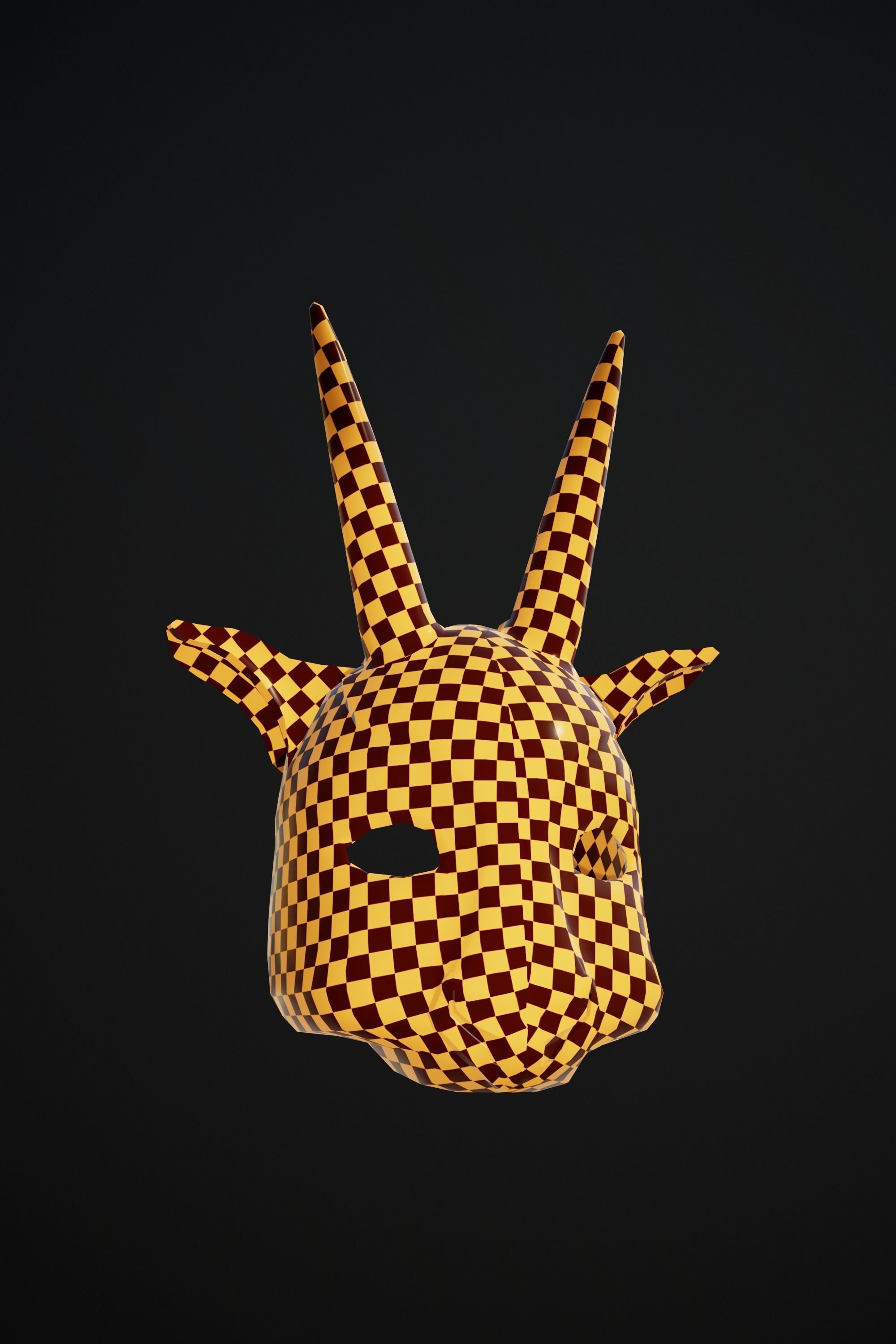 3D model Horned bone mask VR / AR / low-poly | CGTrader