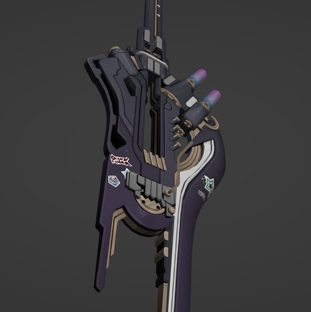 Serval Guitar - Honkai Star Rail - Serval Cosplay 3D model 3D printable ...