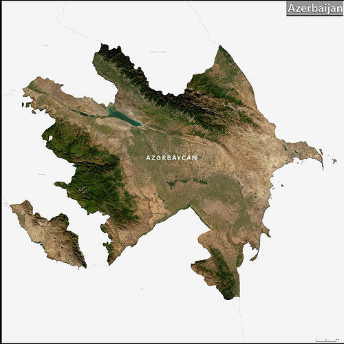 Azerbaijan Terrain Topography Elevation DEM Geography Landscape 3D ...