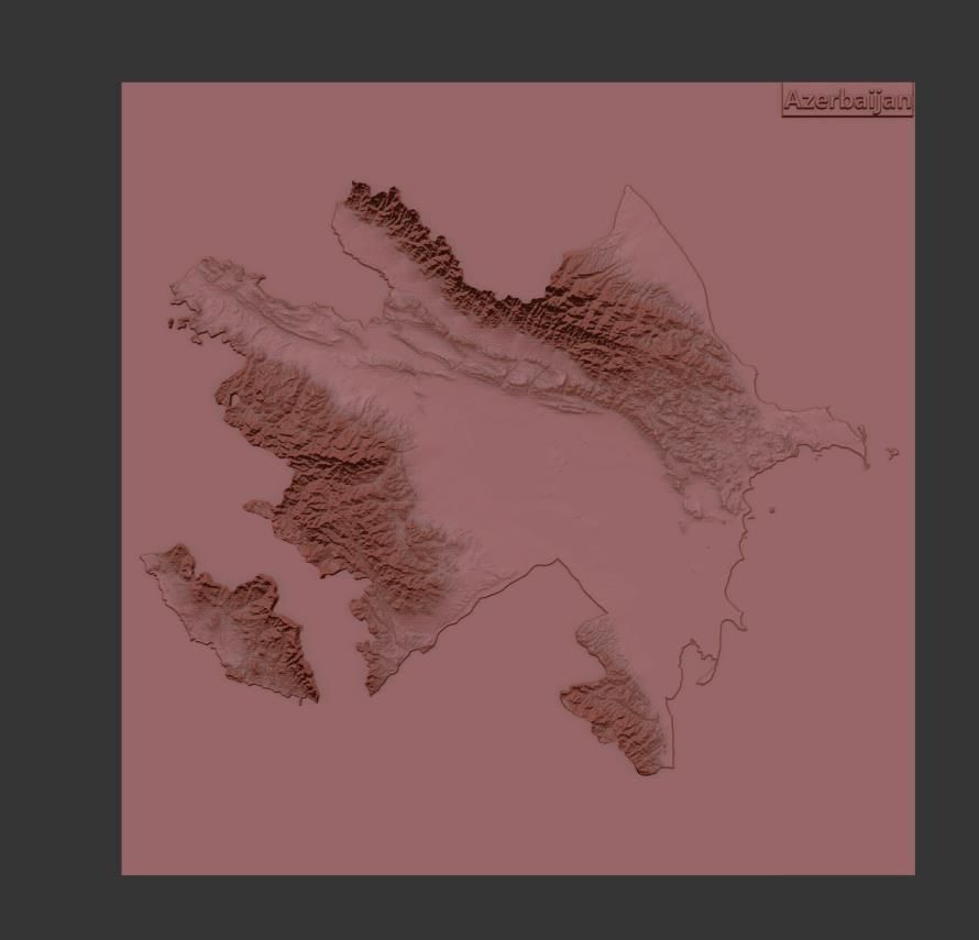 Azerbaijan Terrain Topography Elevation DEM Geography Landscape 3D model | CGTrader