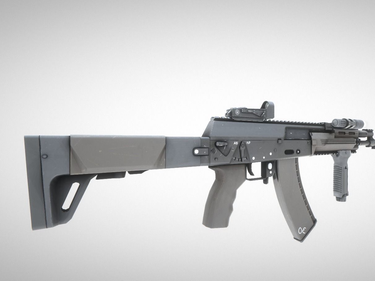 3D model Weapon Attachments and AK12 VR / AR / low-poly | CGTrader