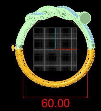 Islamic gold bracelet direct casting 3D model animated | CGTrader