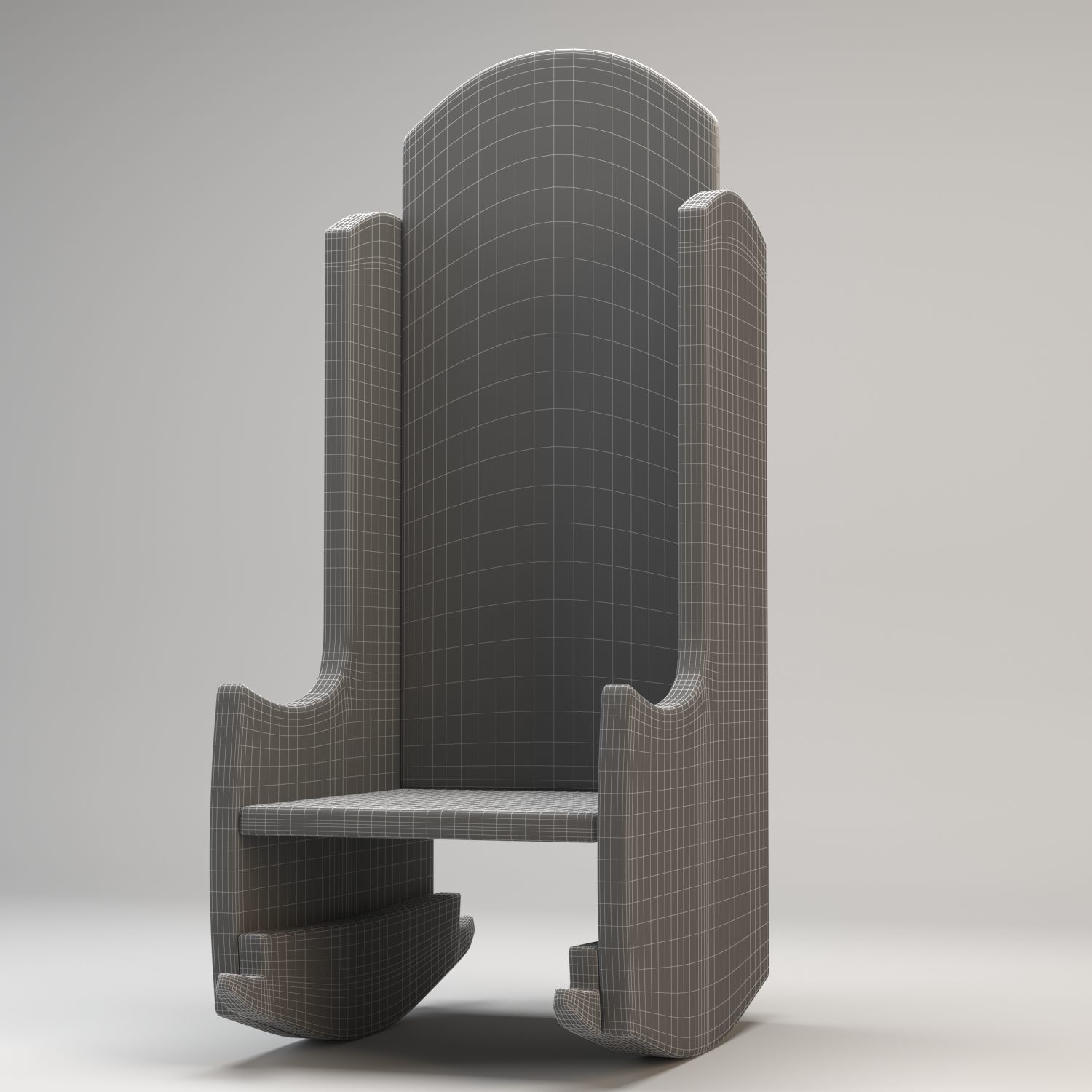 Rock wood chair 3D model rigged | CGTrader