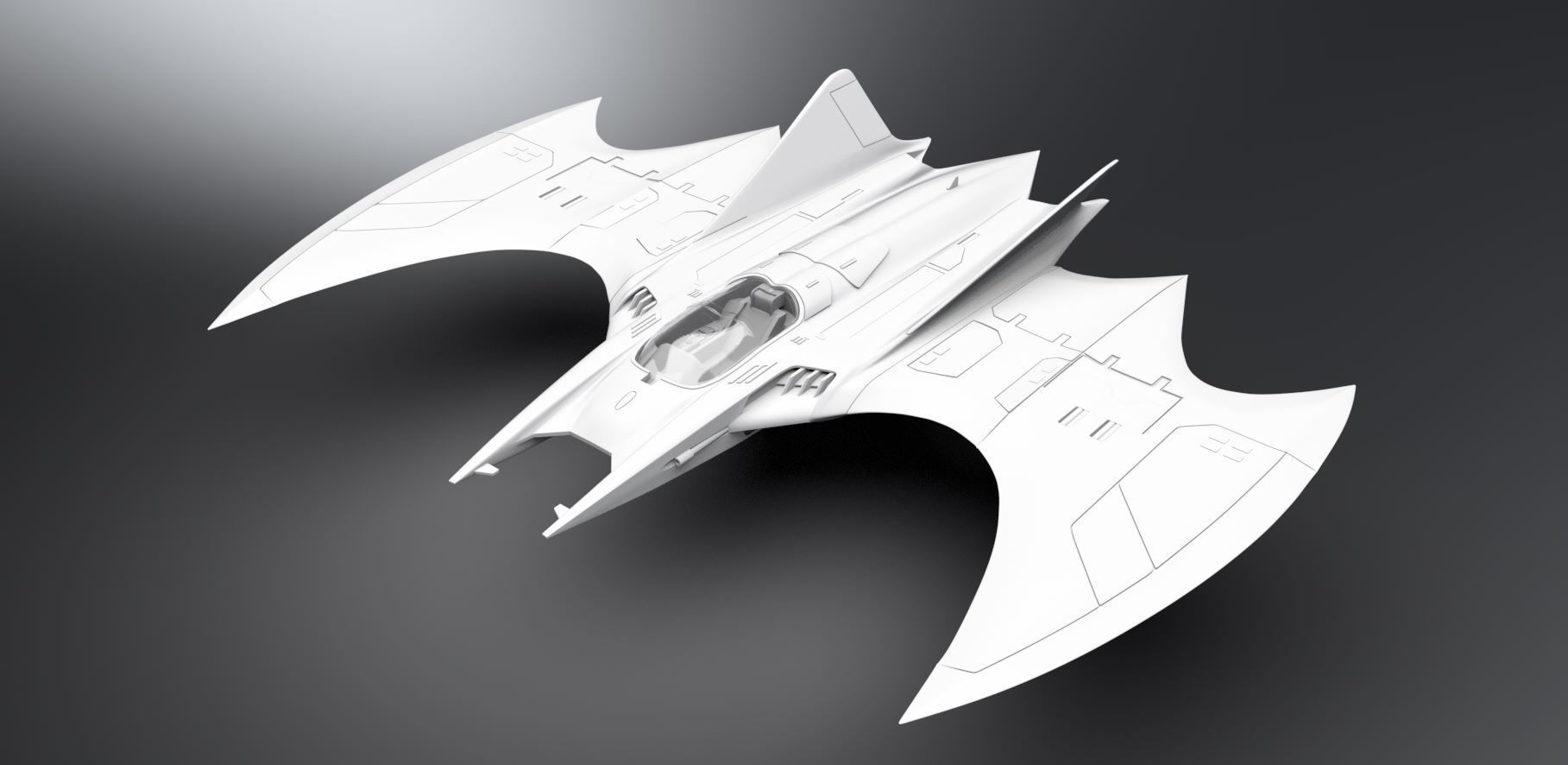 Batwing flash Scale Model 3D model 3D printable | CGTrader