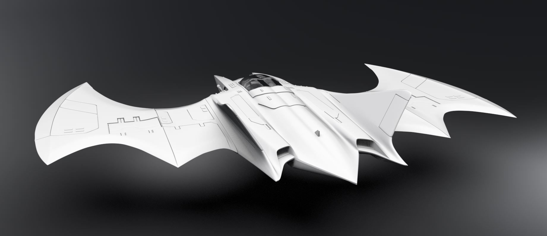 Batwing flash Scale Model 3D model 3D printable | CGTrader
