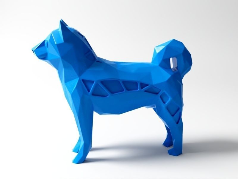 Polygon Shiba Inu 3D model 3D printable | CGTrader