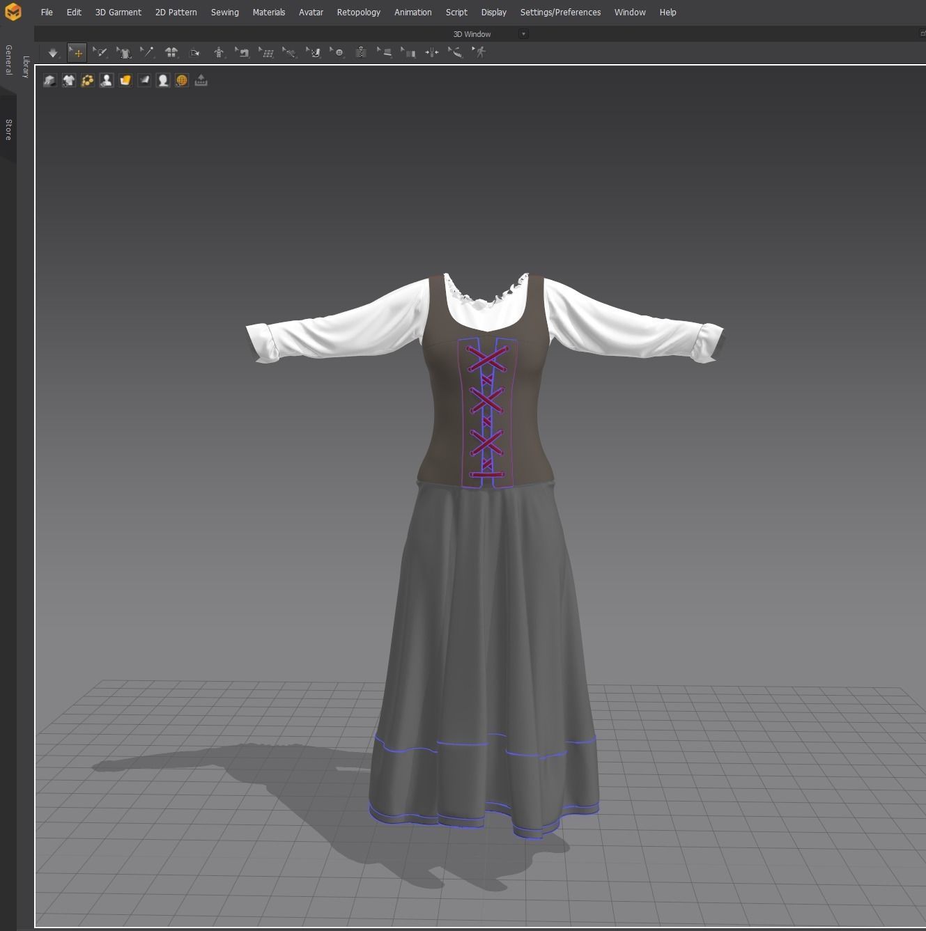 3D model Medieval Bodice Dress VR / AR / low-poly | CGTrader