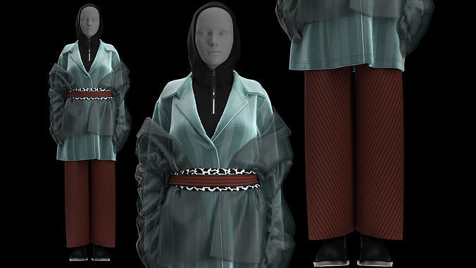 Multilayered Coat Look Fitted to Gen8 Body Mesh 3D model | CGTrader