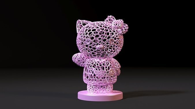 Hello Kitty 3D model 3D printable | CGTrader