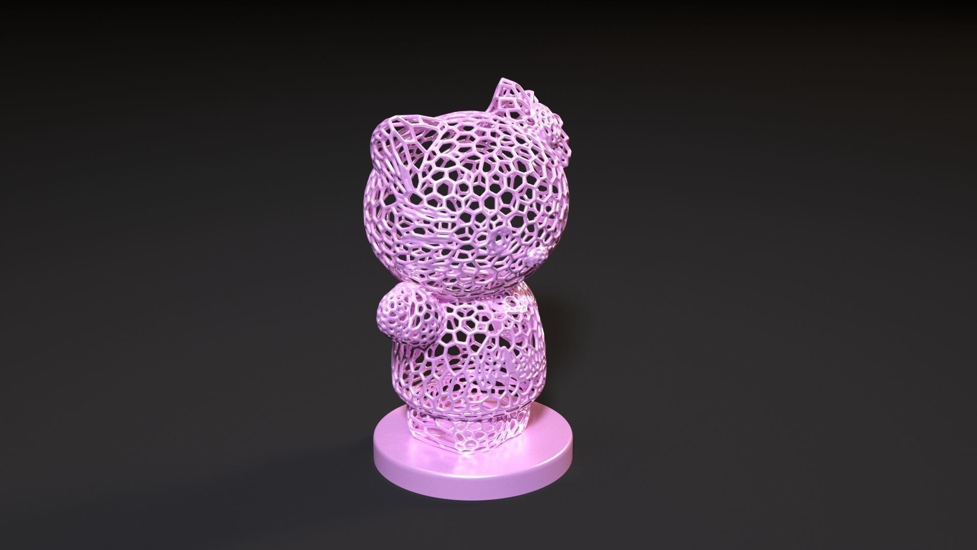 Hello Kitty 3D model 3D printable | CGTrader
