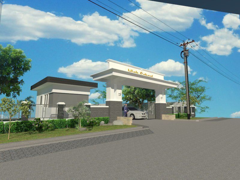 the high school gate 3D model 3D printable | CGTrader