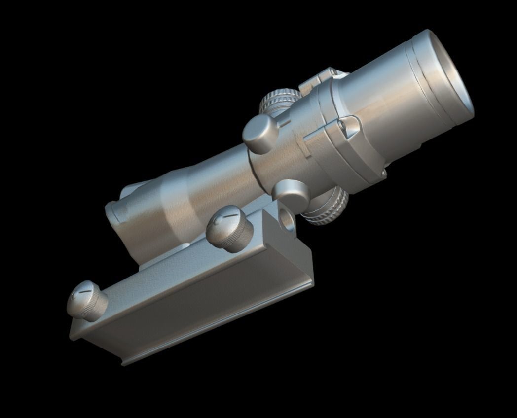 3D model ACOG 4x32 Gun parts VR / AR / low-poly | CGTrader