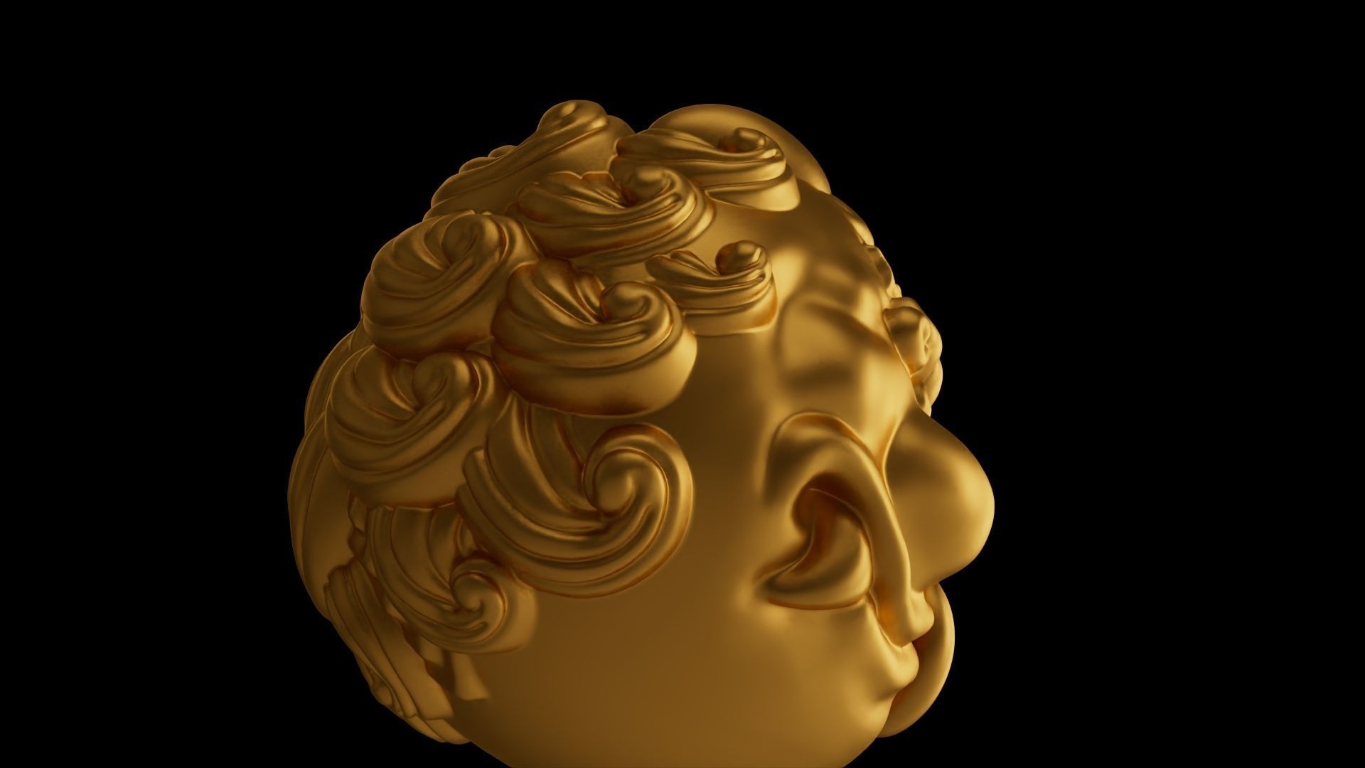 Round carving 3D model 3D printable | CGTrader