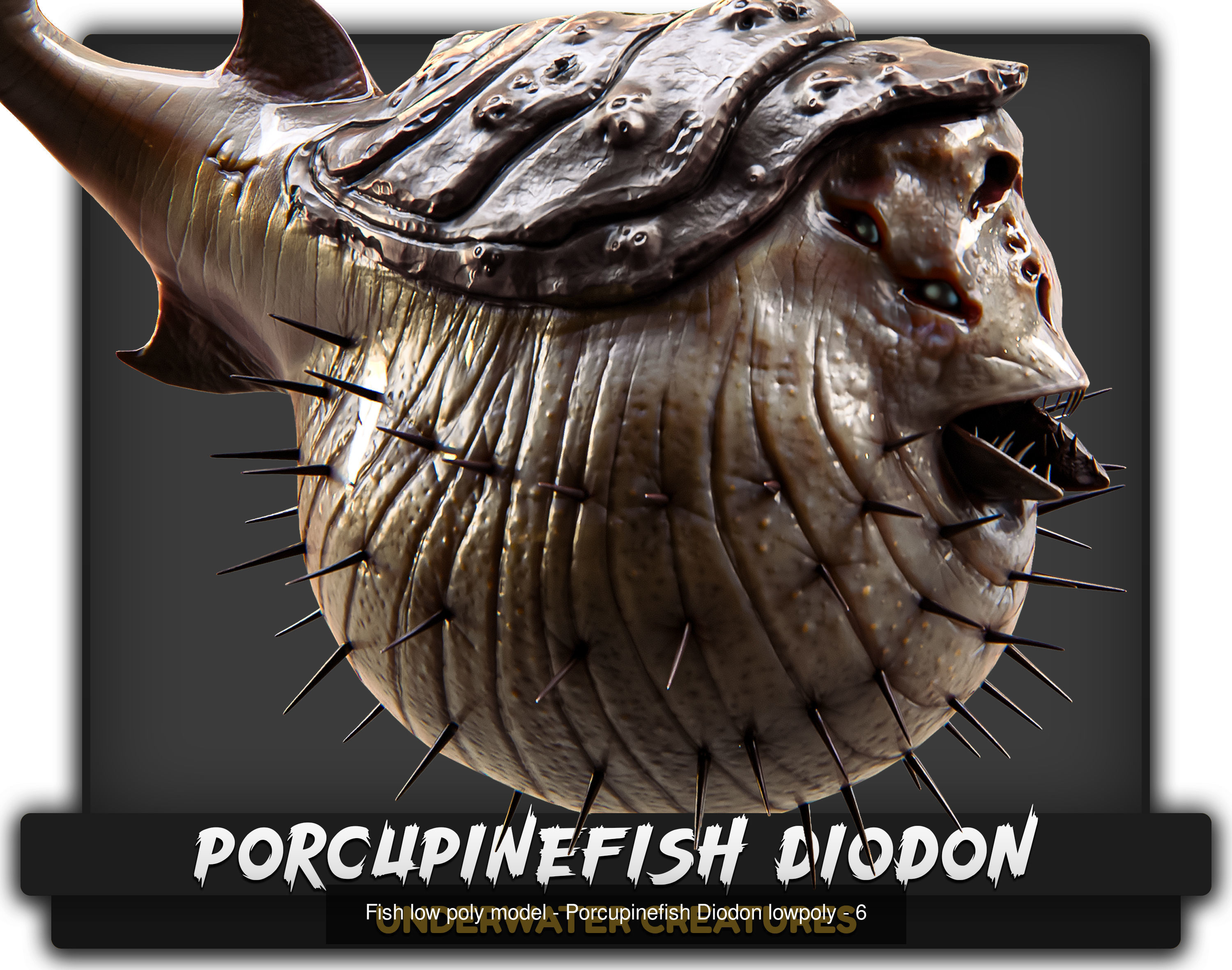 3D Model Collection Ocean Monster Fish Pack - Low poly - Predator ...