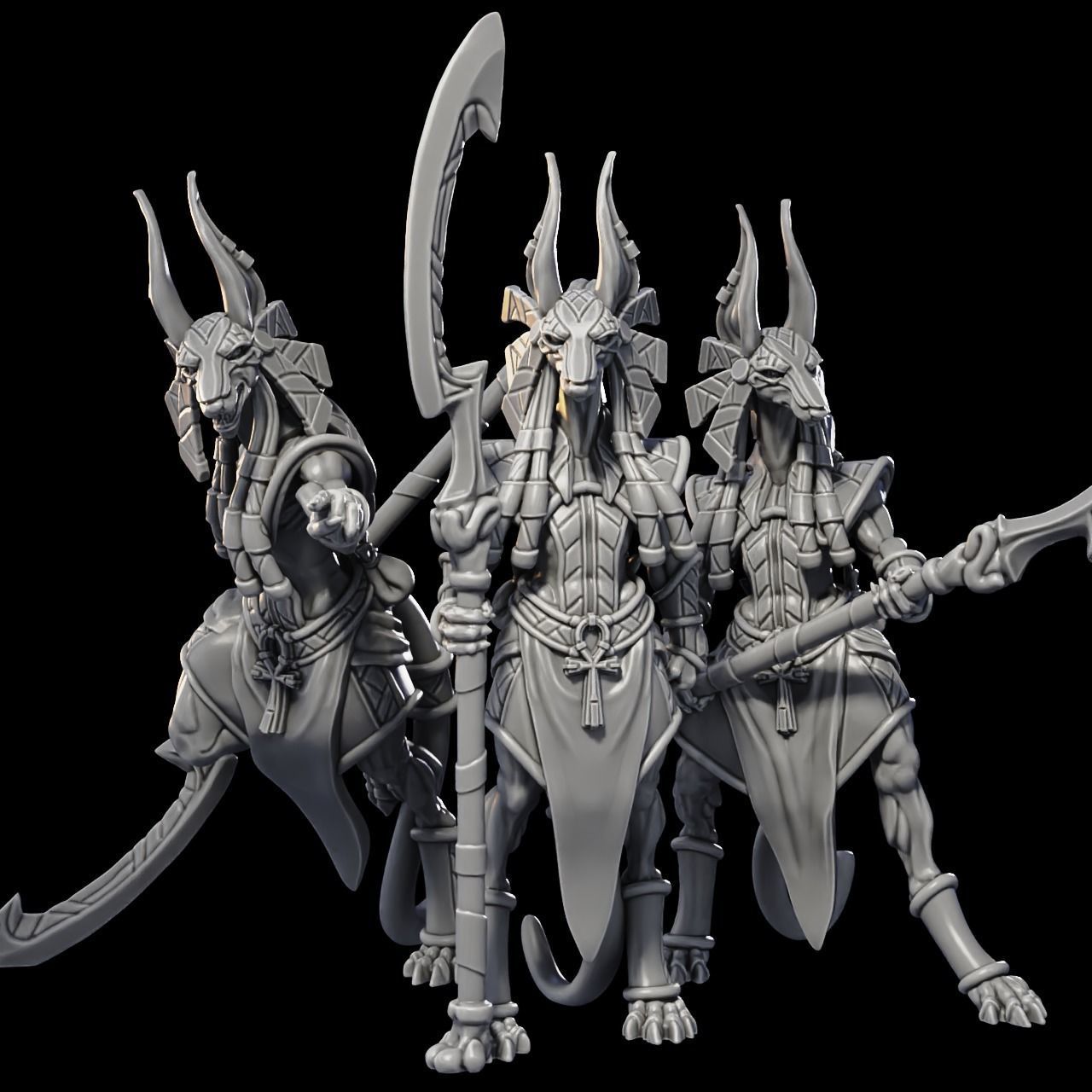 Anubis Guard - 3 Models - 3d Print Model - PRESUPPORTED 3D model 3D ...
