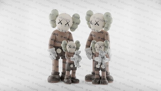 3D model Kaws Companion x Baby What Party Textured VR / AR / low-poly ...
