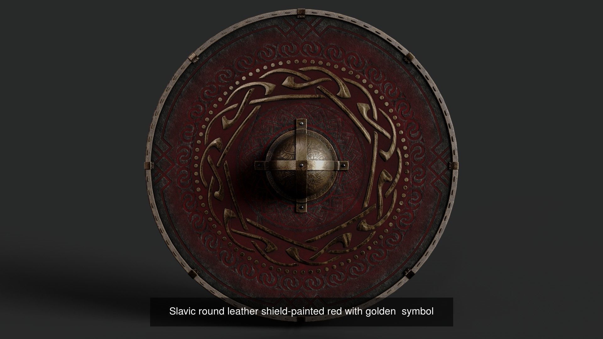 Slavic round leather shields 20 pieces 3D Model Collection | CGTrader