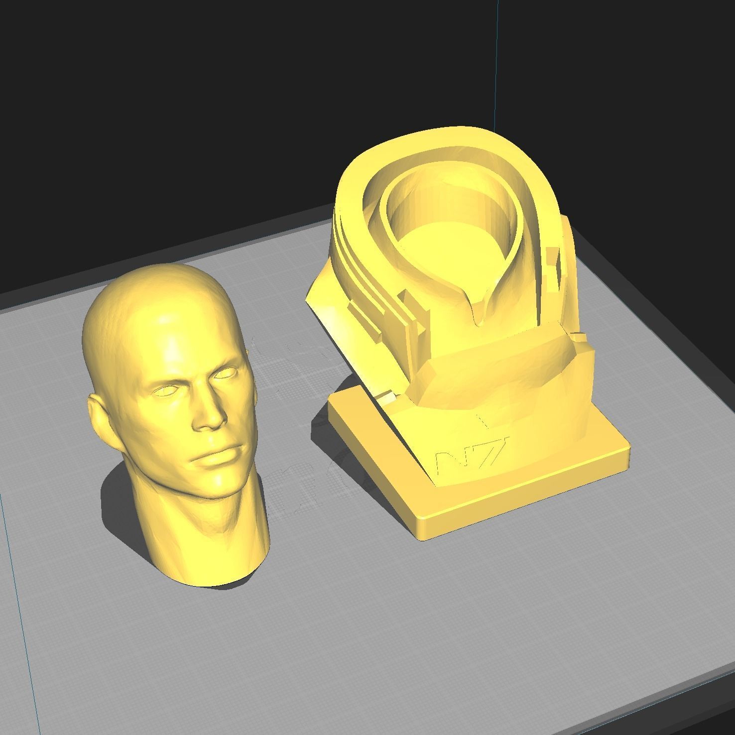 Mass Effect - Commander Shepard Bust 3D model 3D printable | CGTrader
