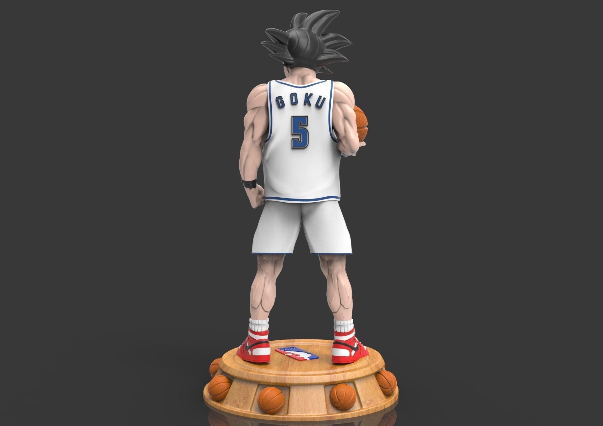 Goku Basketball NBA Orlando Magic action figure Dragon Ball Z 3D model ...