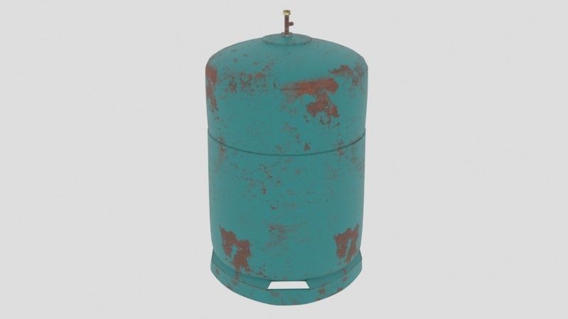 Rusty Gas cylinder 3D model | CGTrader