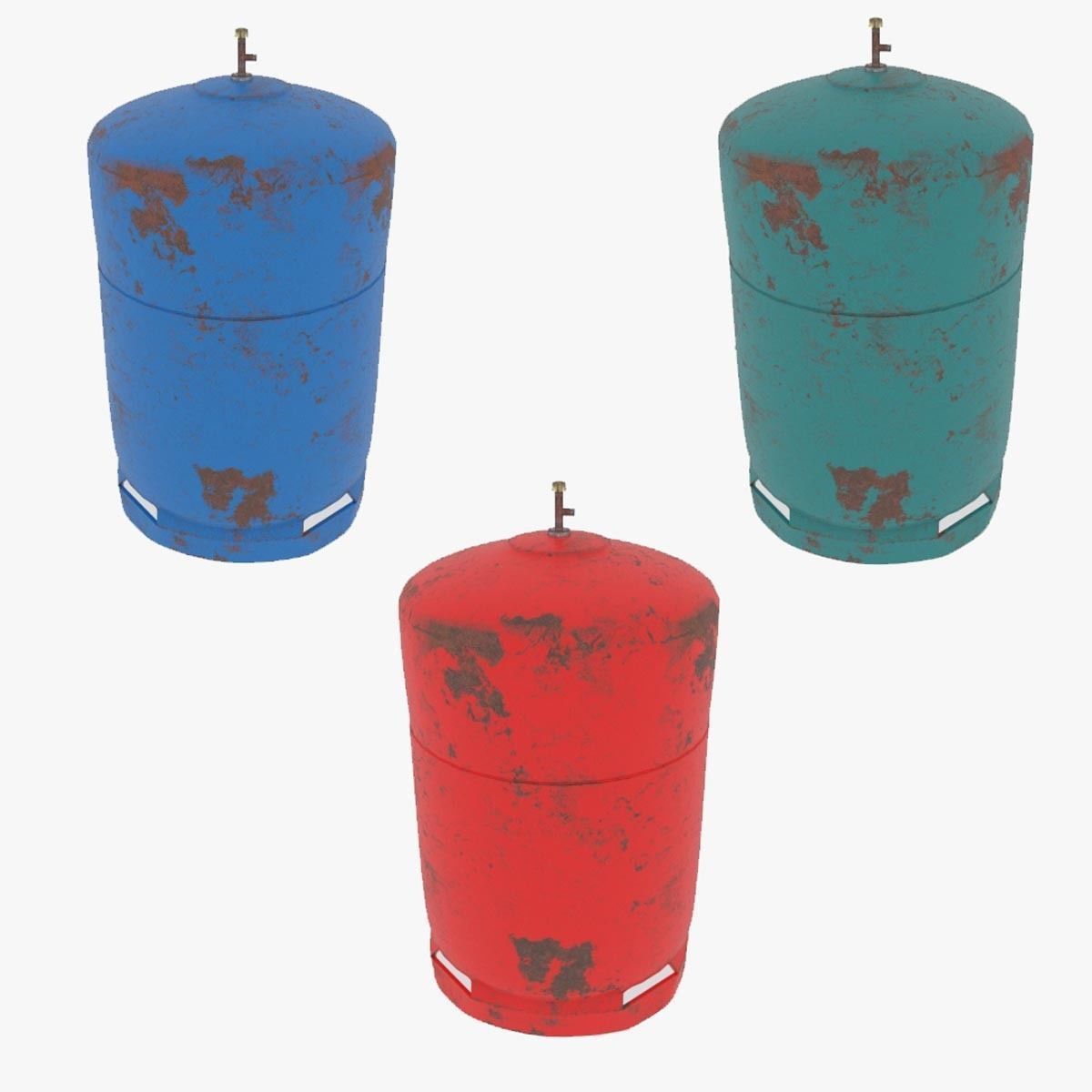 Rusty Gas cylinder 3D model | CGTrader
