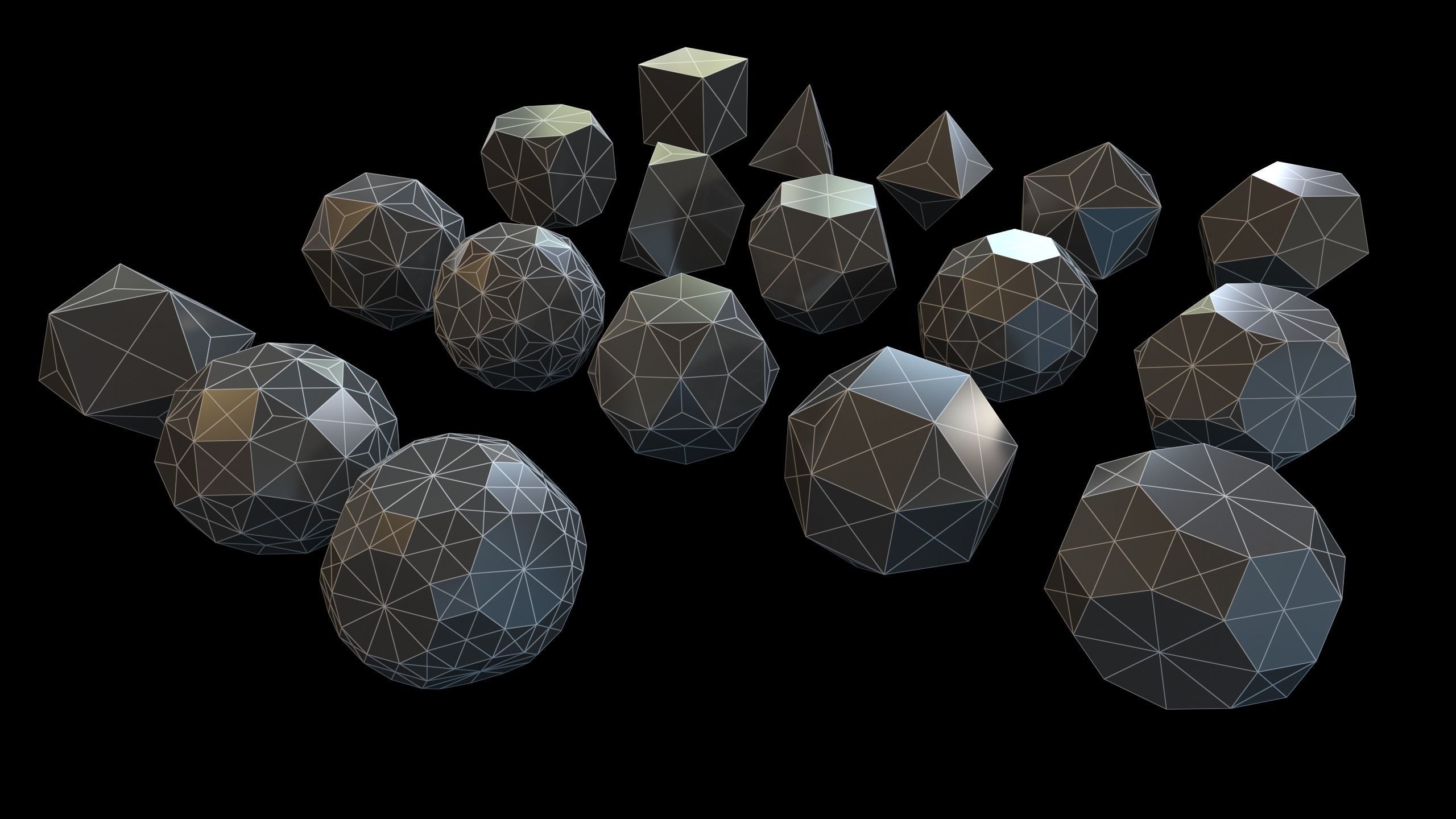 Polyhedra Solids 18 in 1 3D model 3D printable | CGTrader