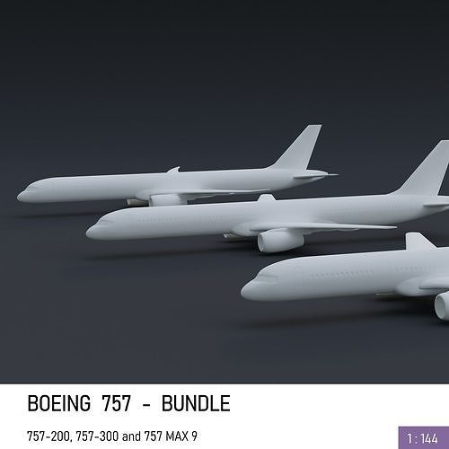 Boeing 757 Family - Bundle 3D model 3D printable | CGTrader