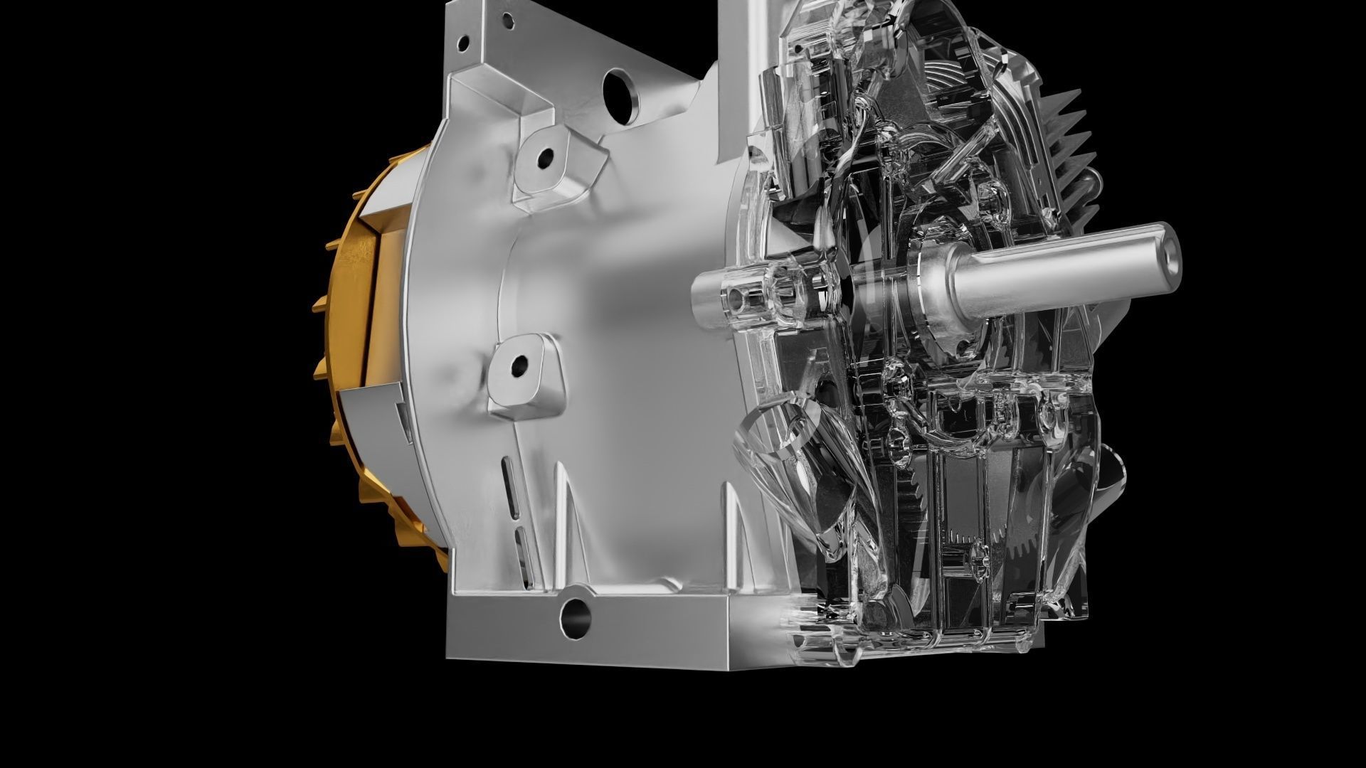 A single-cylinder 4-stroke engine 3D model 3D printable | CGTrader