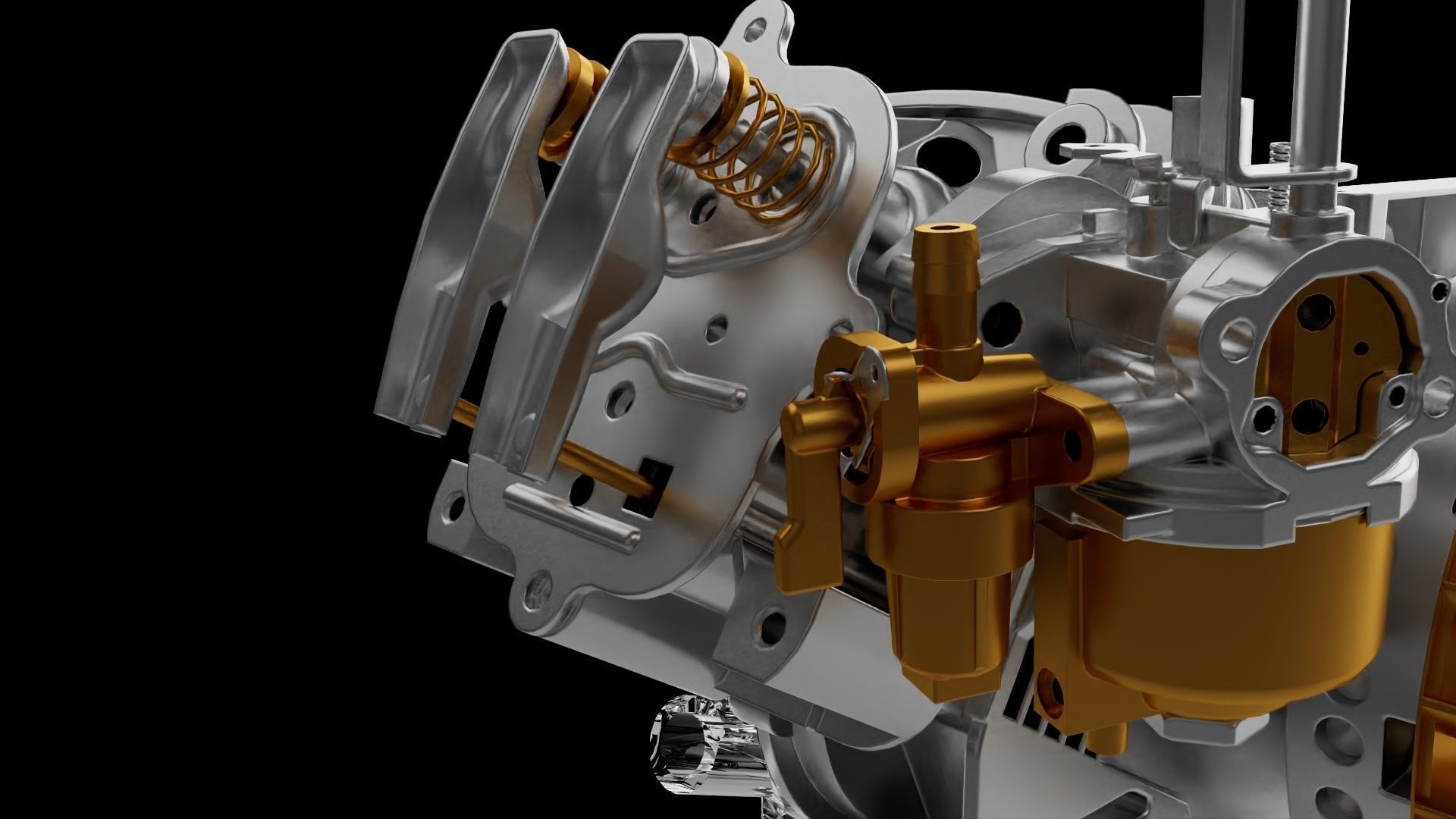 A single-cylinder 4-stroke engine 3D model 3D printable | CGTrader