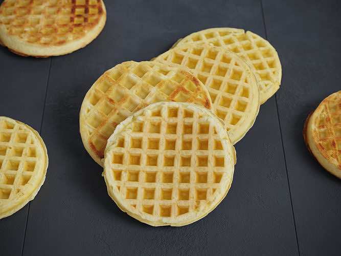 Waffles 01 3D model | CGTrader