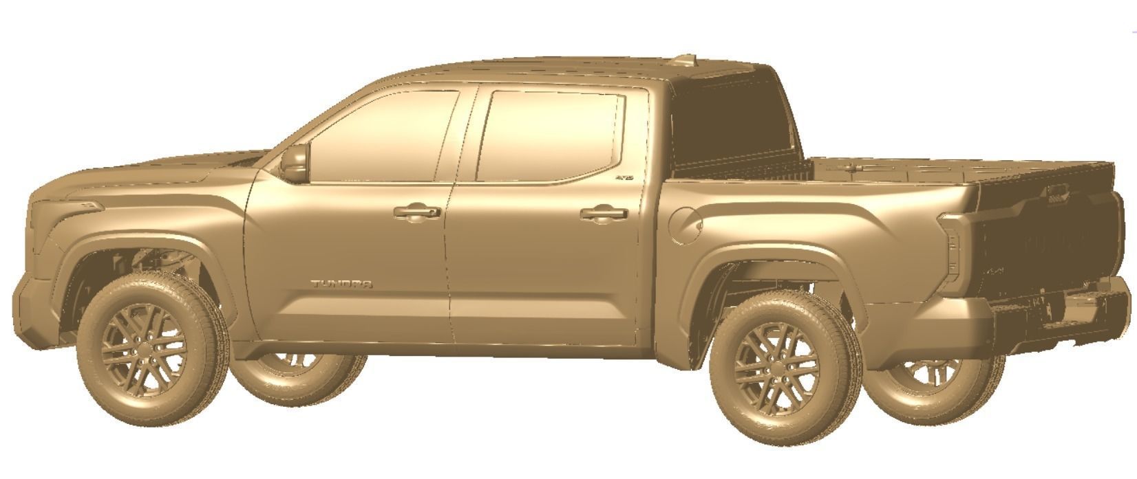 Toyota Tundra SR5 Crewmax 55 2022 Exterior 3d scan model 3D model ...