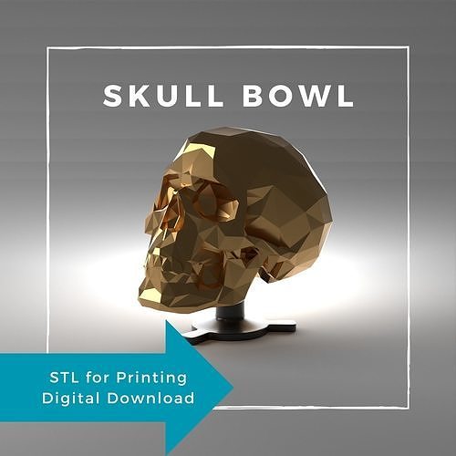 Skull Bowl V1 3D model 3D printable | CGTrader