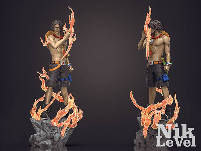 Portgas D Ace OnePiece 3D Printable 3D model 3D printable | CGTrader