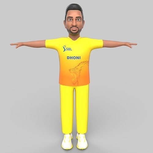 Dhoni 3D model | CGTrader