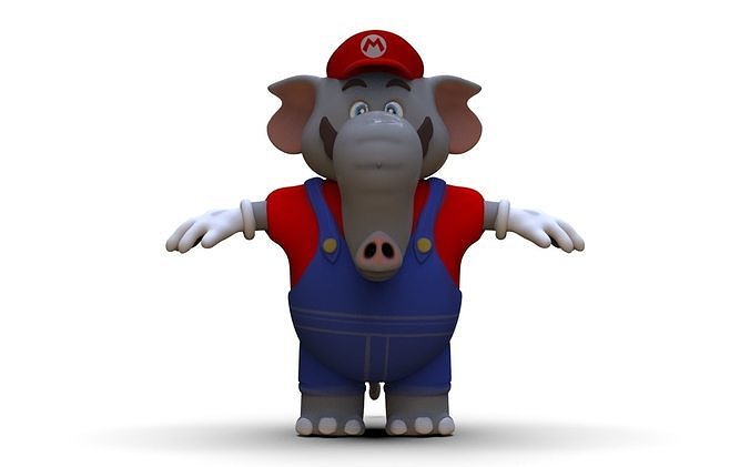 3D model Super Mario Wonder Elephant VR / AR / low-poly | CGTrader
