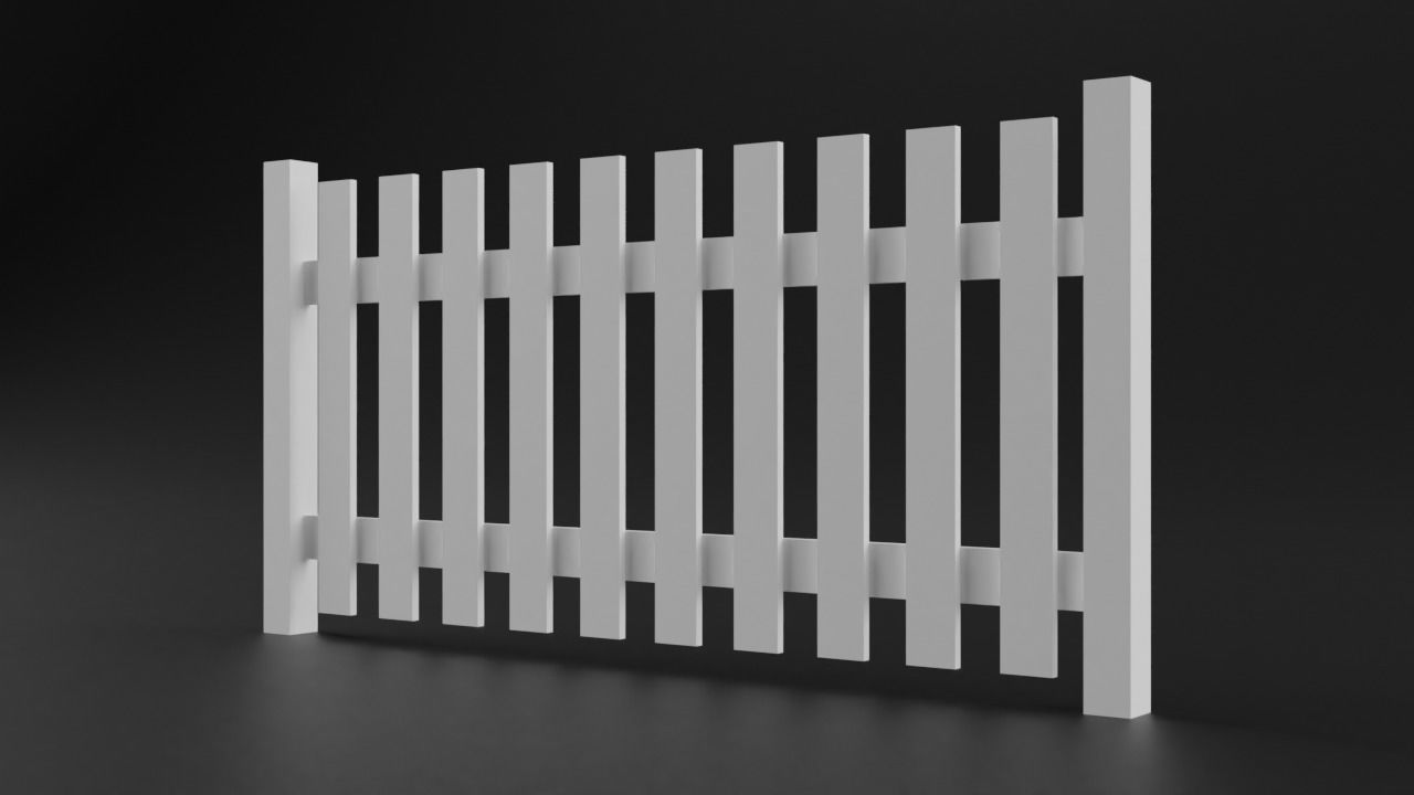 3D model Four low poly fences VR / AR / low-poly | CGTrader