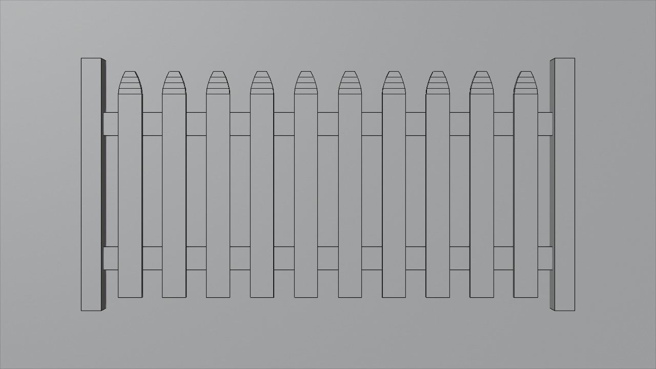 3D model Four low poly fences VR / AR / low-poly | CGTrader