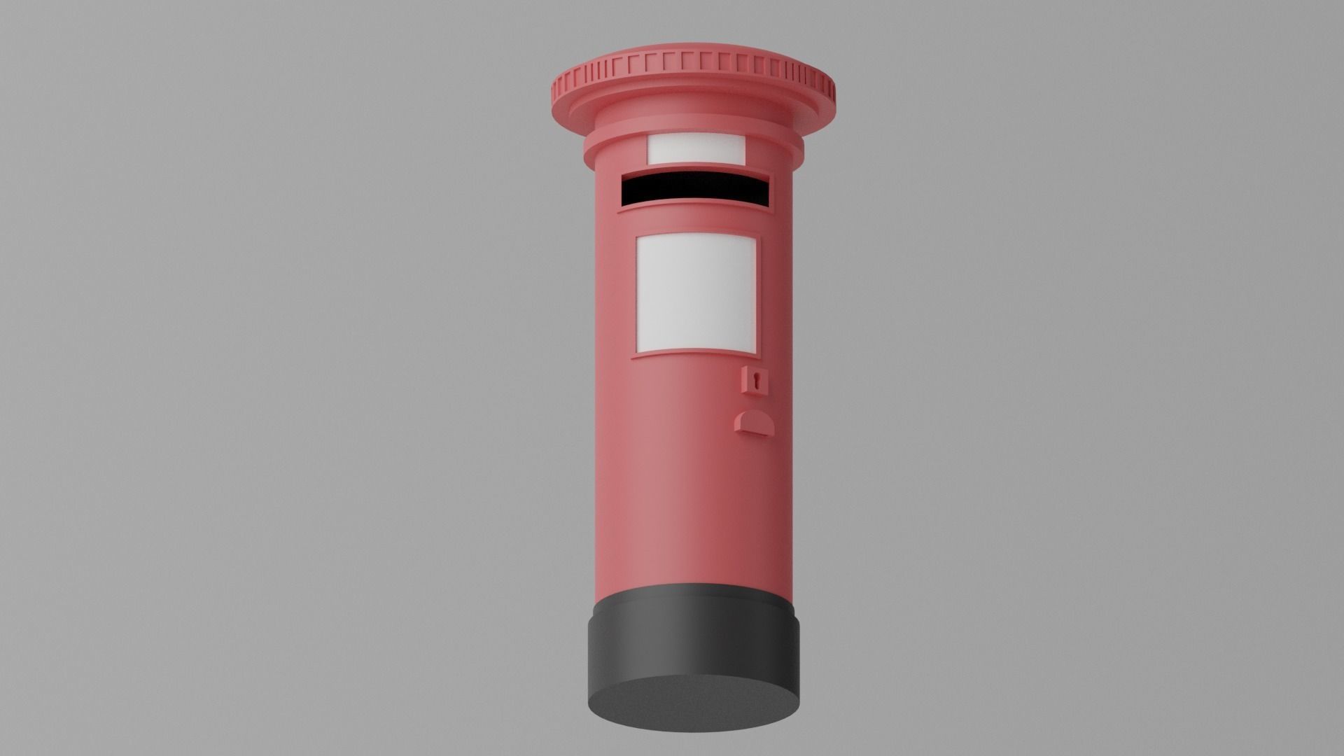 Cartoon British Post Box 3D model | CGTrader